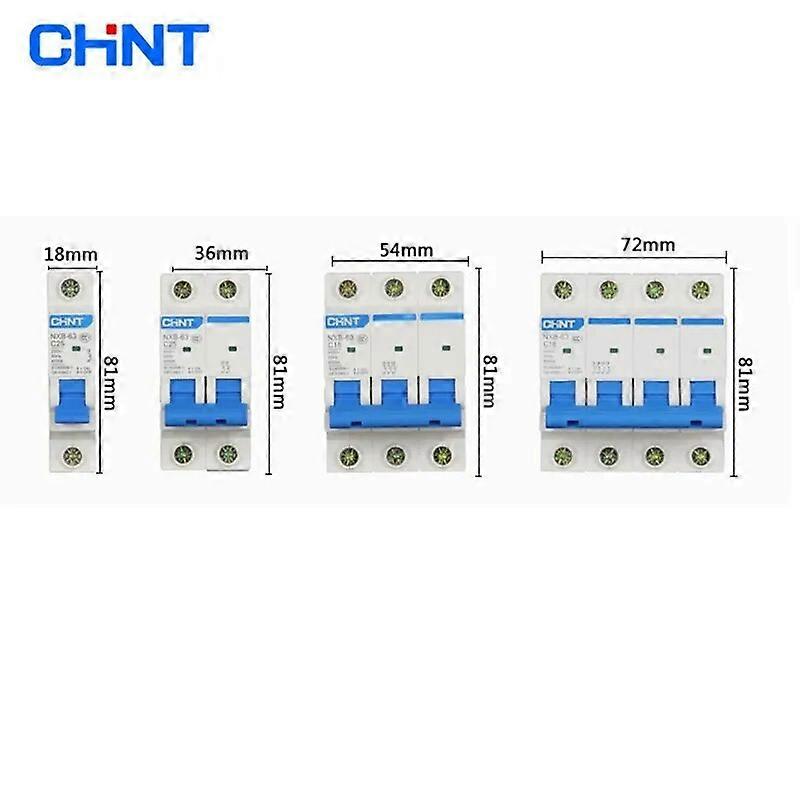 CHINT NXB-63 1P 2P 3P 4P 1A 2A 3A 6A 10A 16A 20A 25A 32A 40A 63A Miniature Circuit Breaker House ...