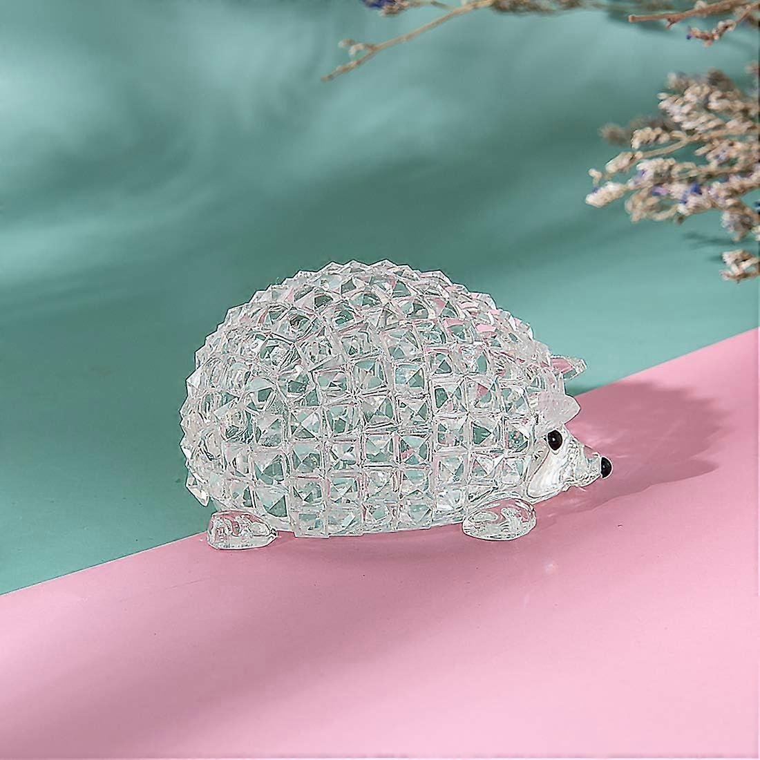 Crystal Animal Figurines Mini Glass Hedgehog Statues Home Table ...