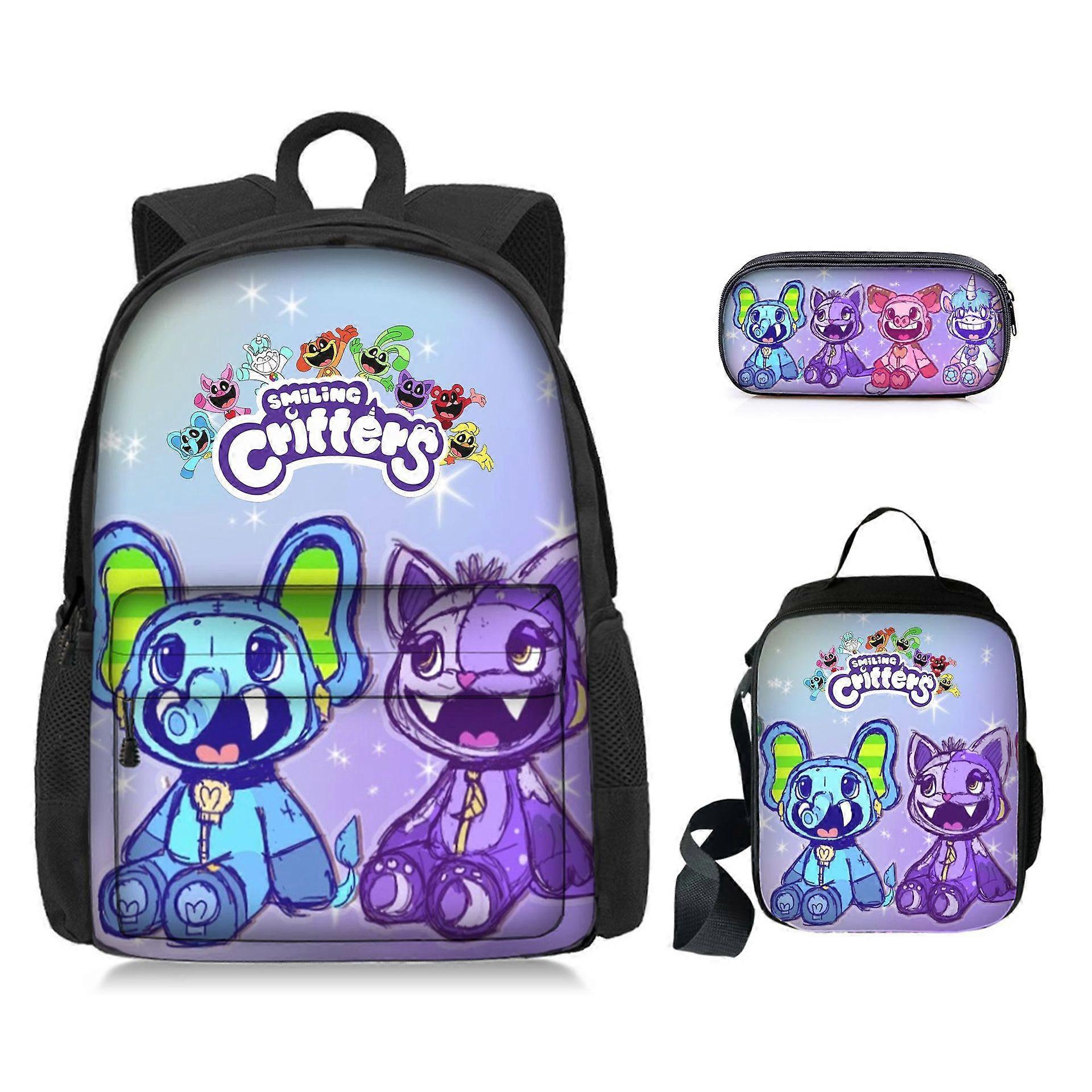 New Poppy's Playtime Chapter 3 Smiling Critters Printed Backpack Three ...