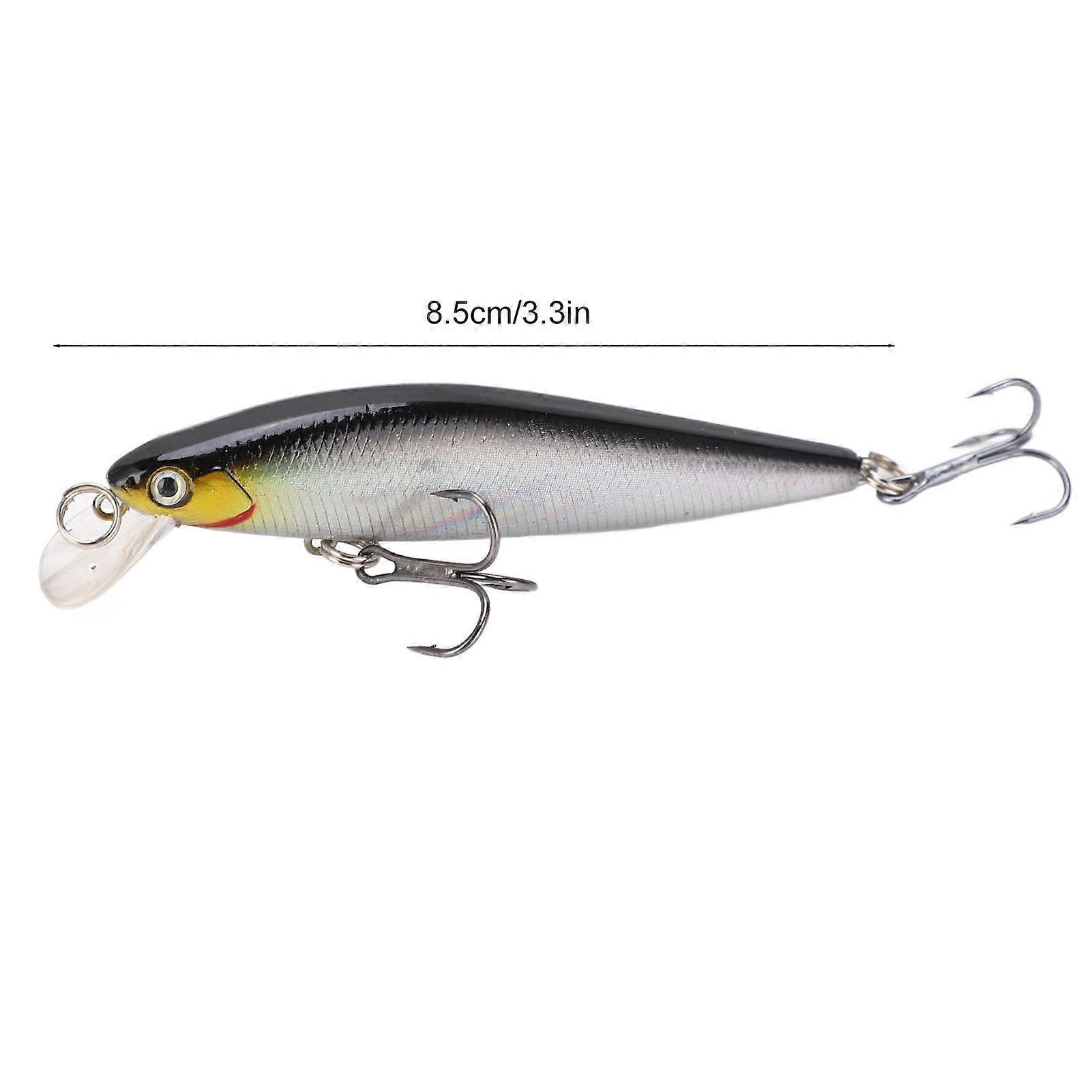 5pcs Minnow Fishing Lure Floating Artificial Hard Bait Long Throw Lures ...