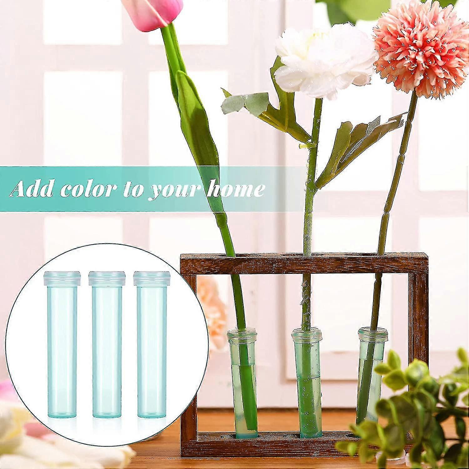 50 Pieces 2.8 Inches Floral Water Tubes Clear Plastic Flower Water ...