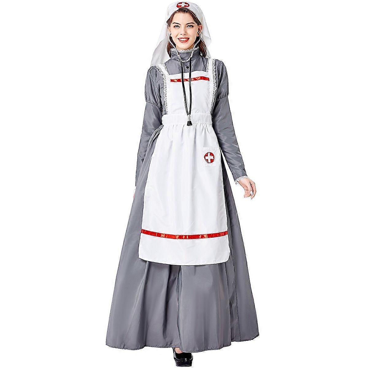 Medieval Nurse Costume Florence Nightingale Cosplay Halloween Carnival ...