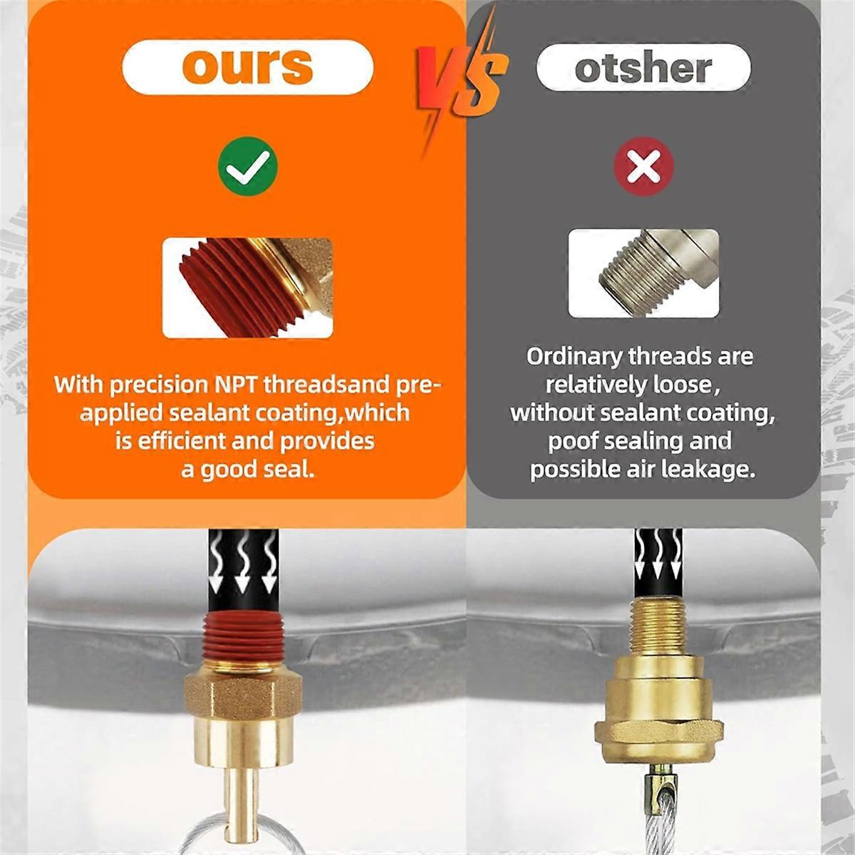 5PCS Air Tank Drain Valve Plug Connector with 60inch Cable, Air ...