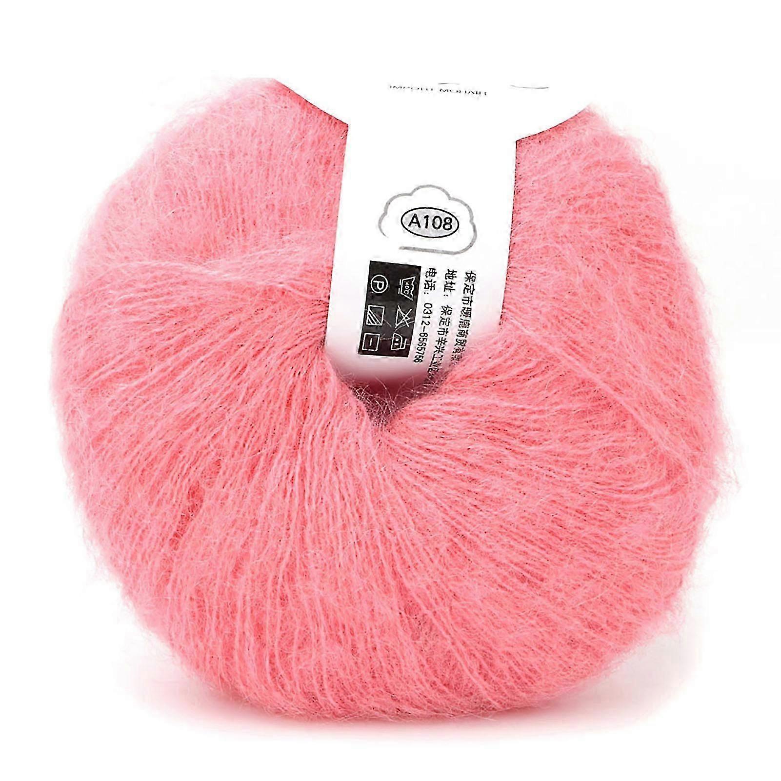 Popular Soft Mohair Pashm Knit Angora Long Wool Yarn Hot (flesh pink ...