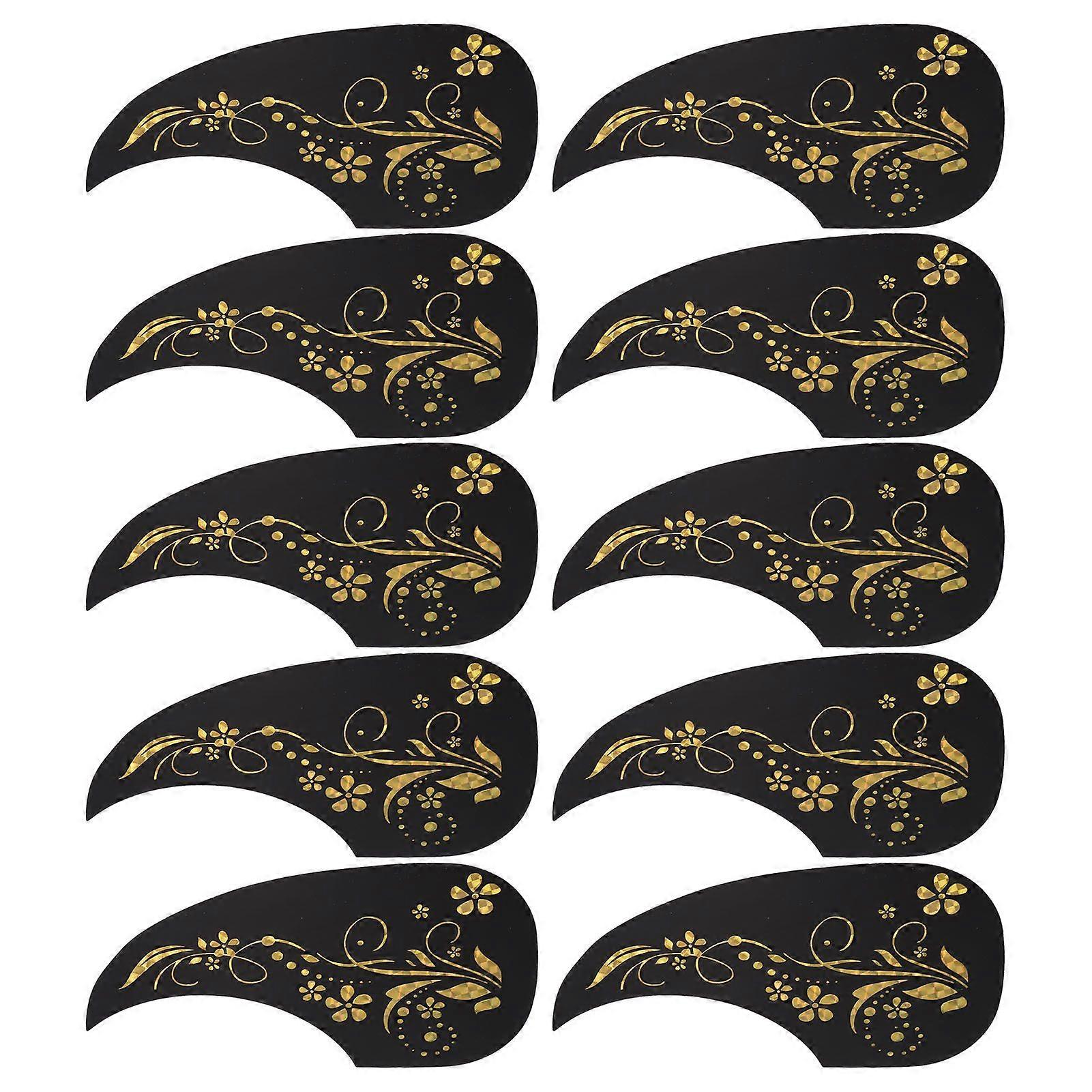 10 Pcs Acoustic Guitar Pick Guard Scratch Resistant Drop Shaped Floral ...