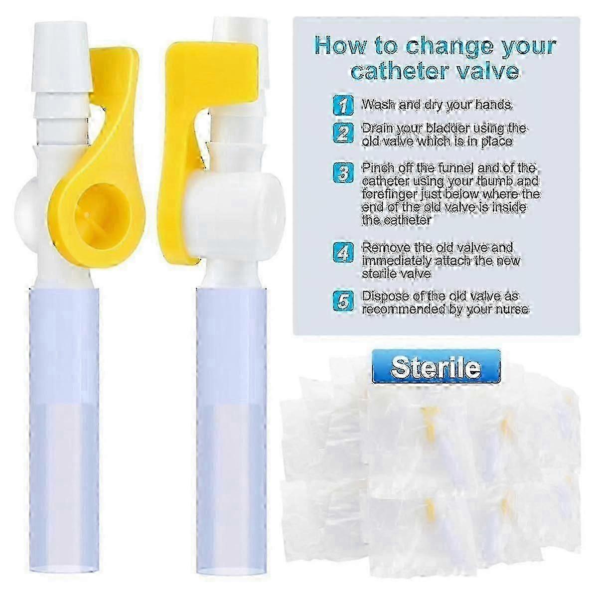 15 Pack Catheter Valve Individually Package Urine Drainage Catheter Bag ...