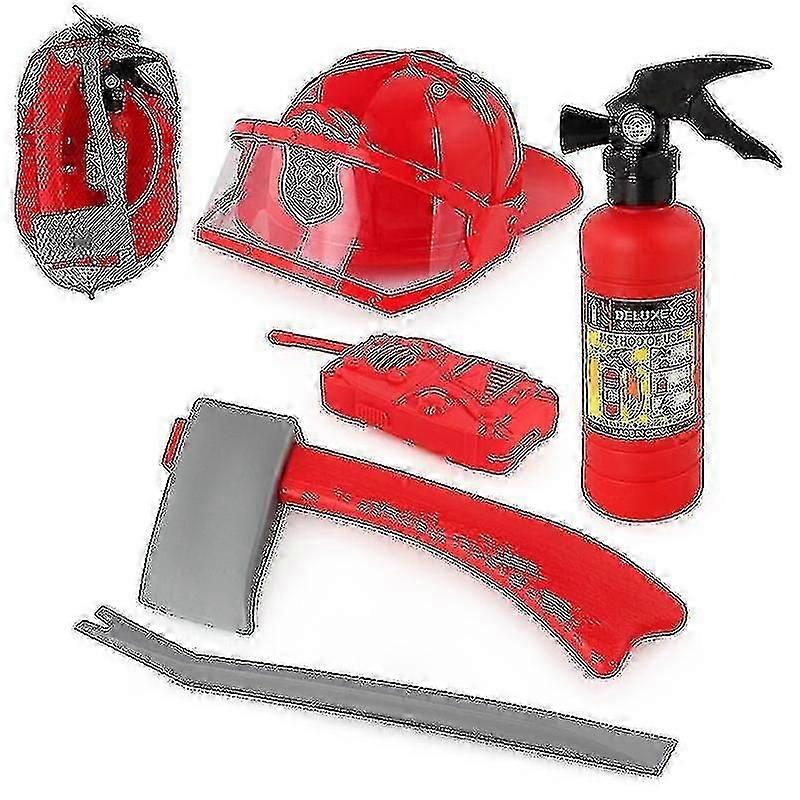 Kids Firefighter Uniform Children Sam Fireman Role Work Clothing Suit ...