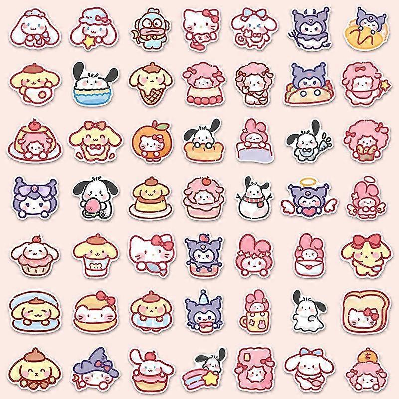100Pcs/Bag Cute Cartoon Sanrio Stickers My Melody Kuromi Handbag ...