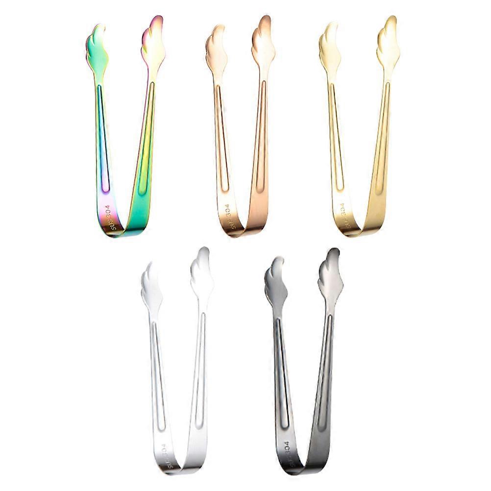 Food Tongs Stainless Steel Anti Slip Bread Tongs Simple Design For 5Pcs ...