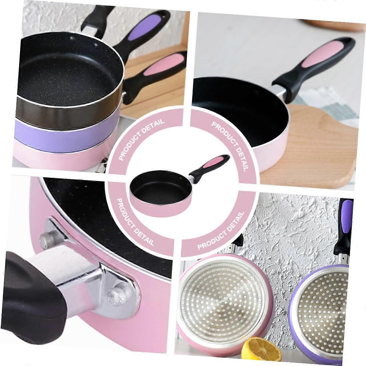 Pink Non-Stick Frying Pan for Induction Hob Gas Stove Electric Cooktop ...