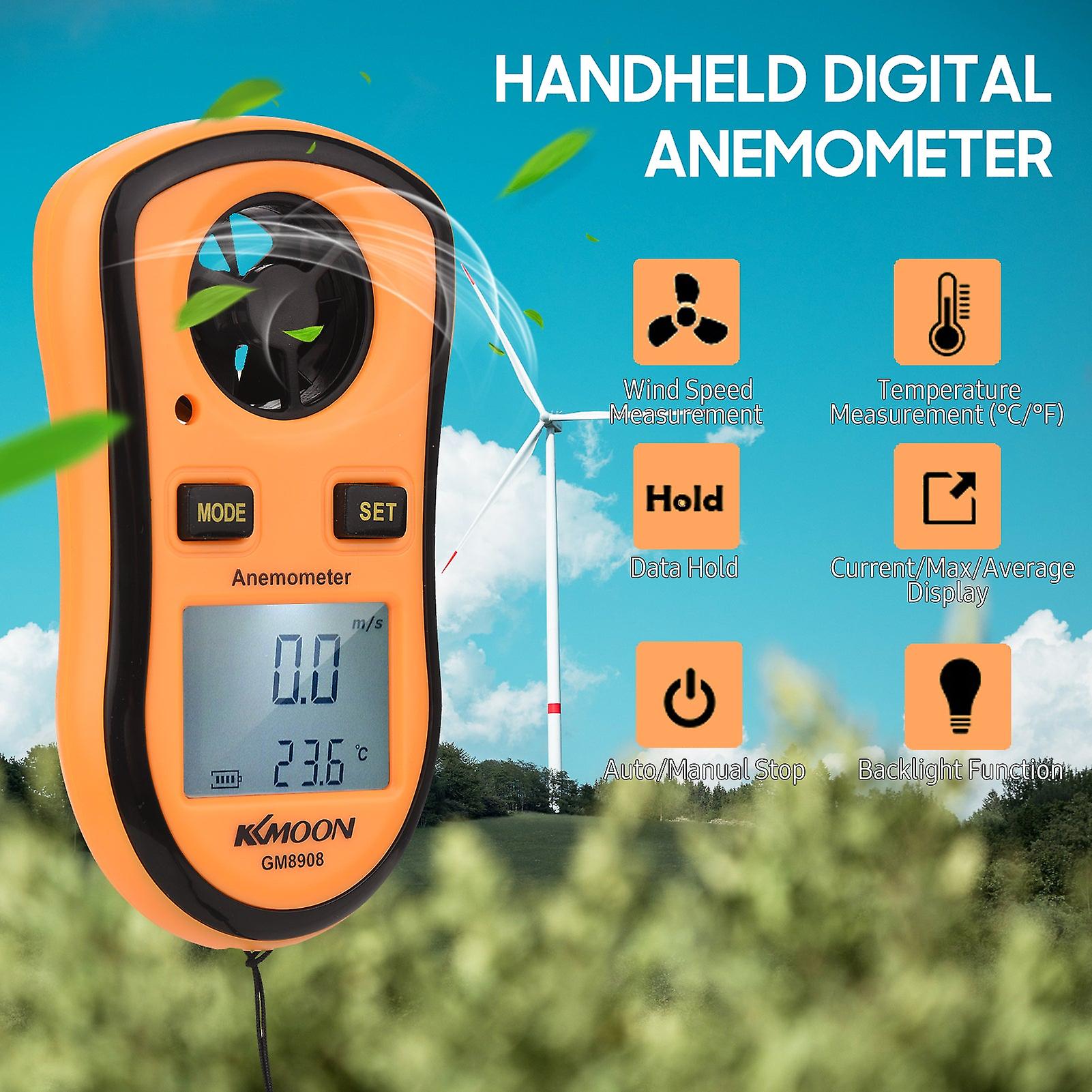 Digital Anemometer Handheld Wind Speed Meter Gauge Air Velocity Digital Anemometer Handheld Wind Speed Meter Gauge Air Velocity