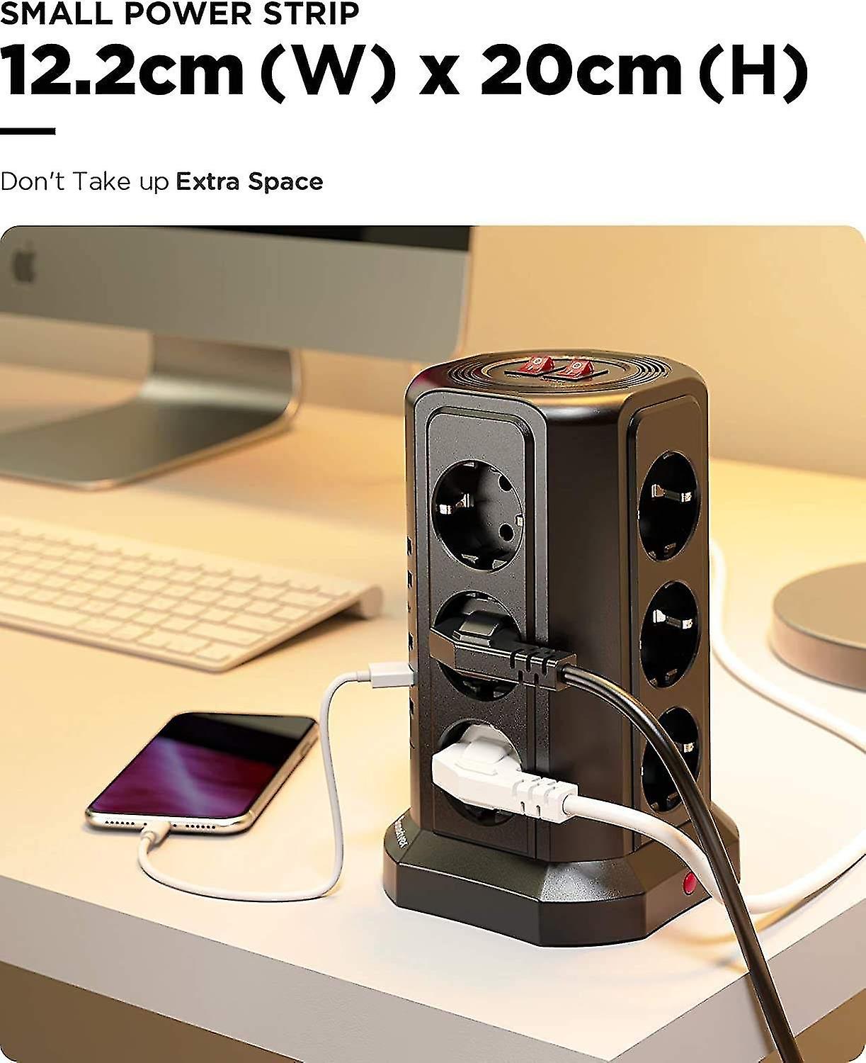 12 Way Socket Tower And 5 Usb Multi-socket Socket Strip Surge ...