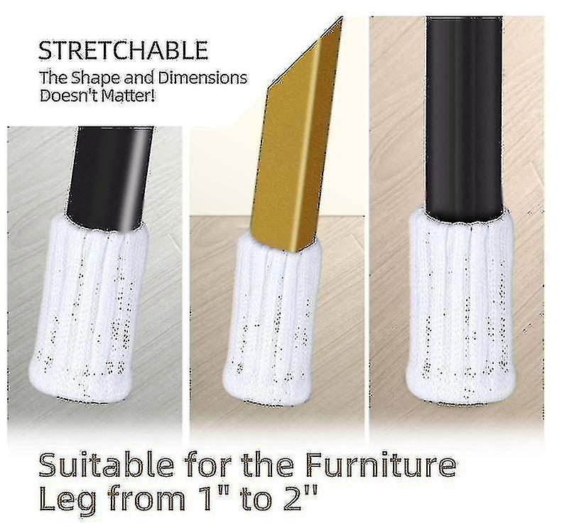 16/24/32 Pack Chair Leg Foot Cover Knitted Furniture Non-slip Table ...