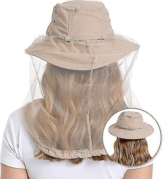 Mosquito Head Net Hat - Bug Cap Upf 50+ Sun Protection With Hidden ...