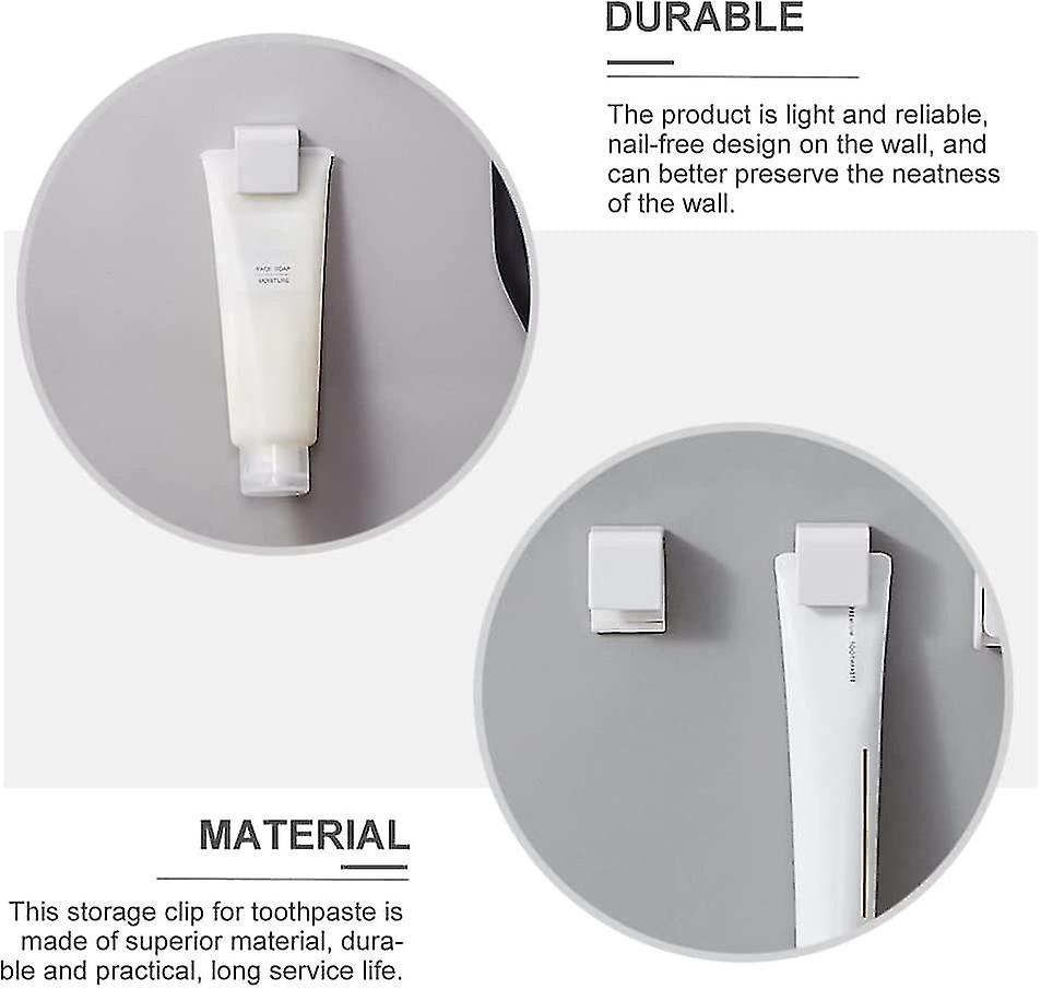 Wall- Mounted Toothpaste Clips Self Adhesive Toothpaste Holder ...