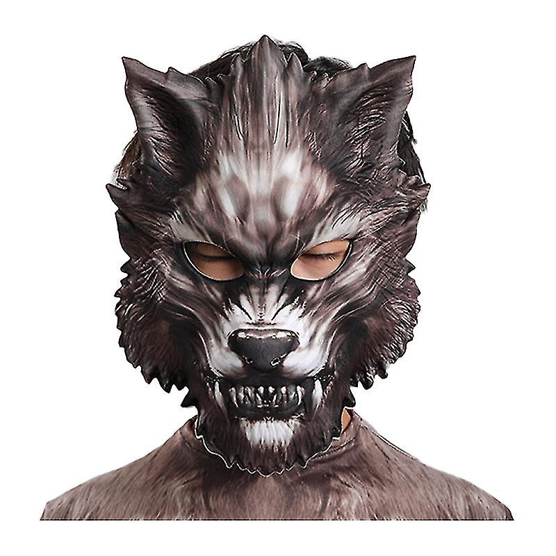 Werewolf Cosplay Costume Jumpsuit 3d Mask Suit Bodysuit Carnival ...