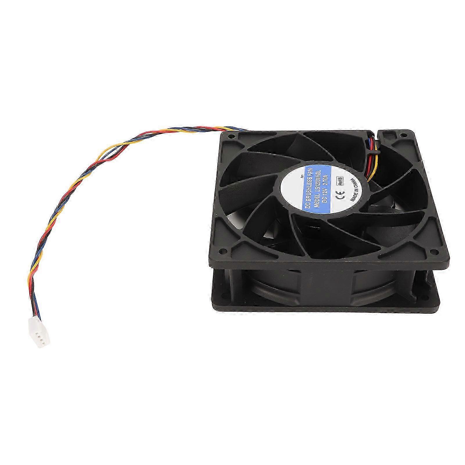 12cm Cooling Fan 120x38mm 6000rpm 12V 2.7A 4pin FG DC Brushless PWM Black Computer Case Fan for ...