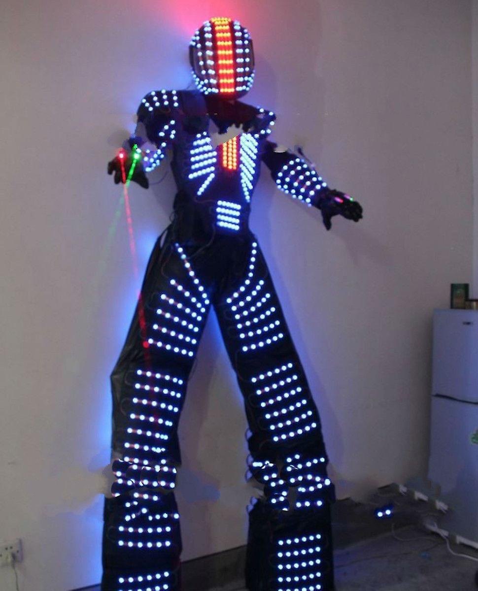 LED Robot Clothing Costume Suit Illuminated Dance Remote Control 7 ...