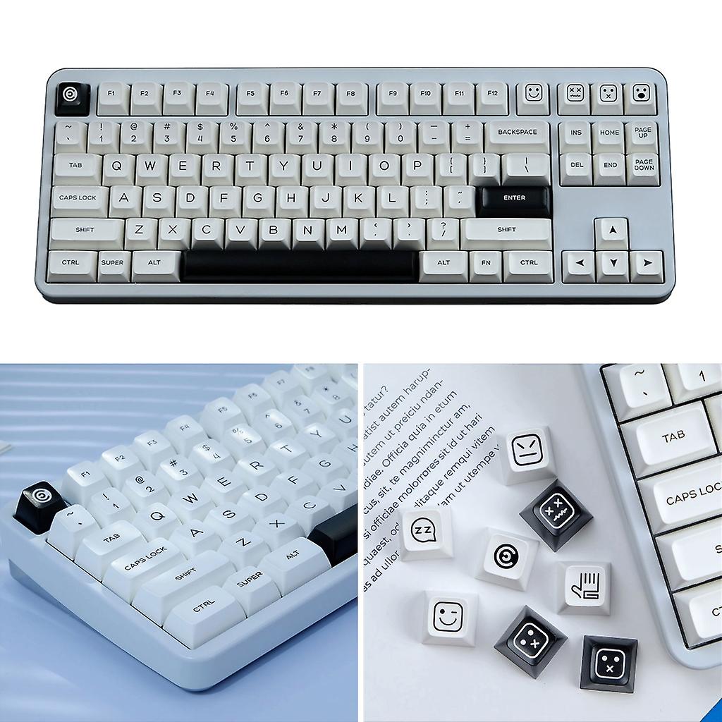 Unique QXA Height Bow Keycaps, 160 Keys Double Shot White Keycap ...