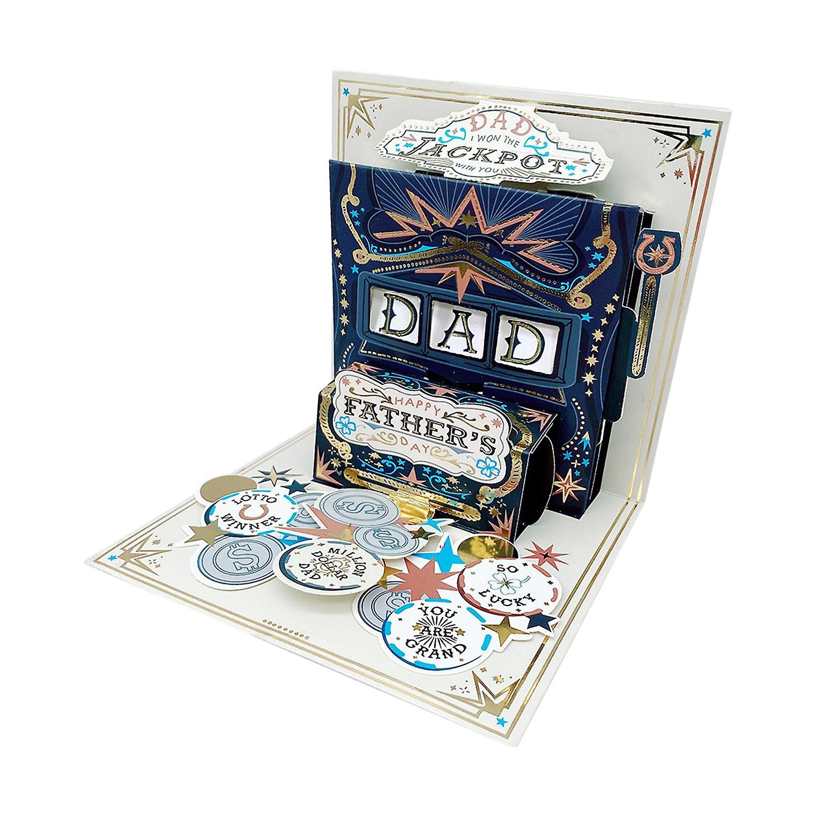 3D FatherS Day Card Father's Day Greeting Card from Wife Daughter Son ...