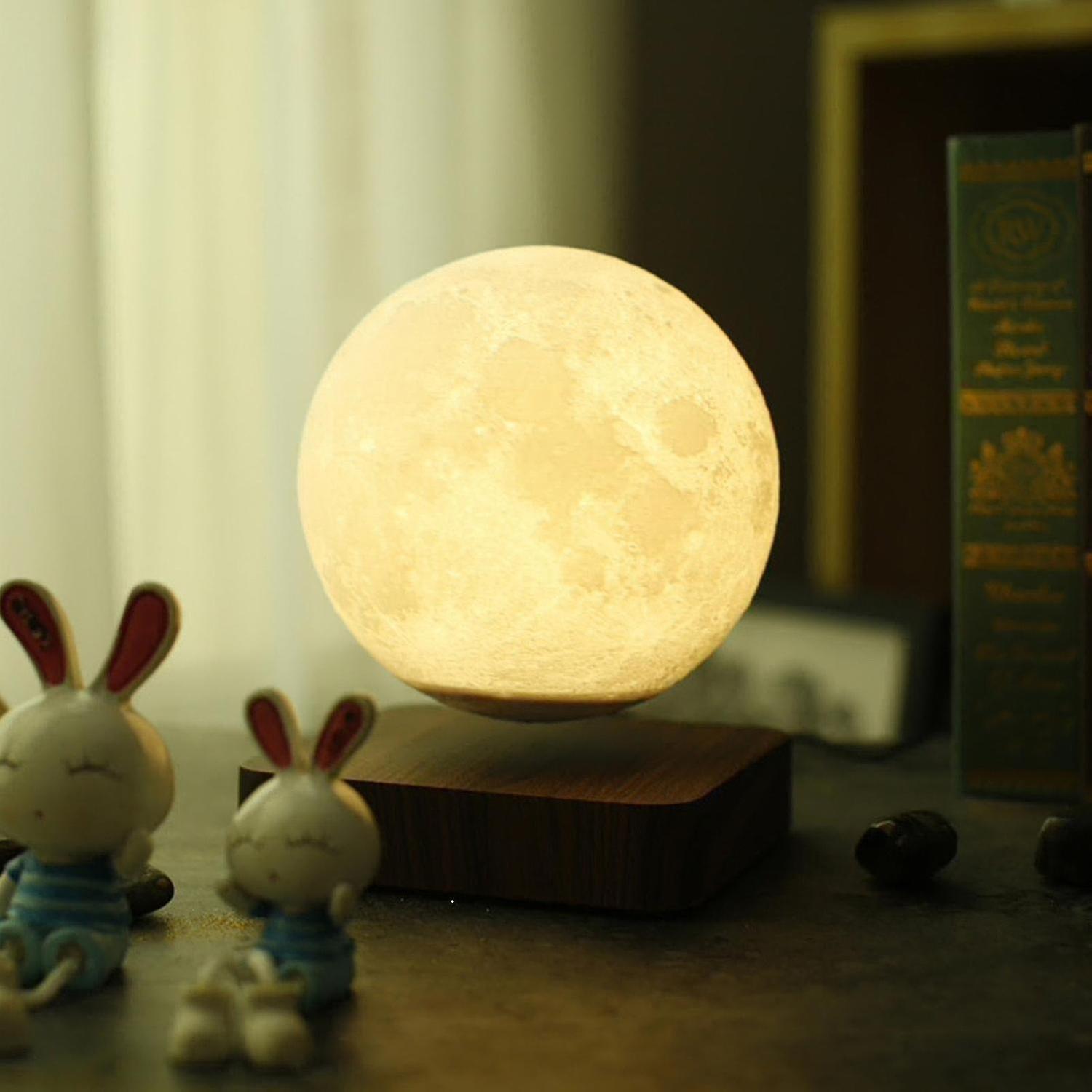 Levitating Moon Lamp Floating And Spinning In Air Freely With Luxury ...