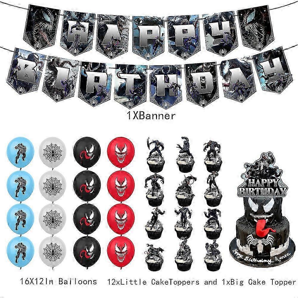 Venom Theme Rat S Kit Cake Cake Toppers Set | Fruugo UK