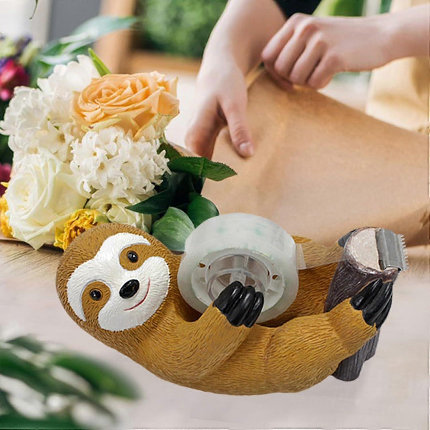 Animal Desktop Tape Dispenser, Adhesive Roll Holder Cute Sloth Tape ...