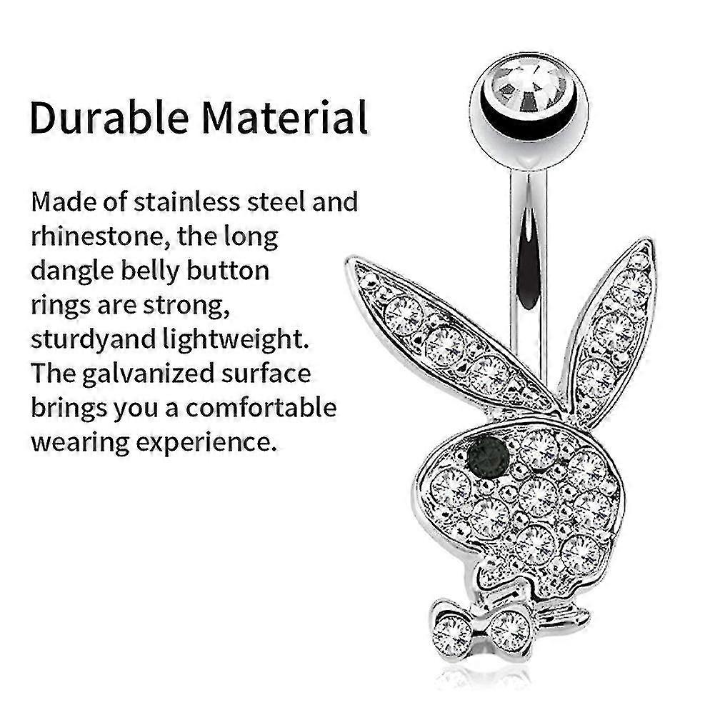 Stainless Steel Stylish Cute Bunny Belly Button Ring New New | Fruugo UK