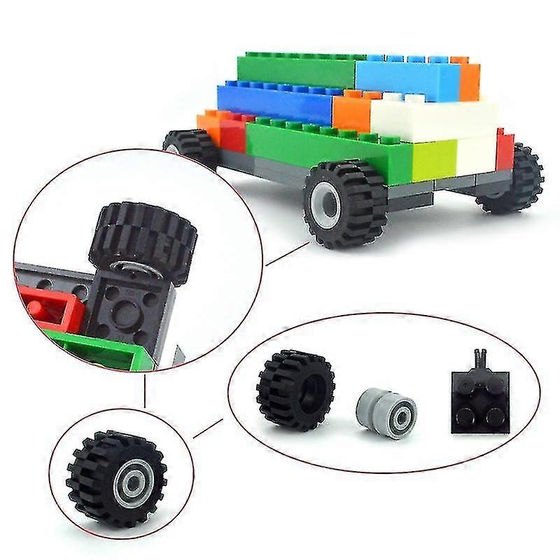 48pcs Moc Bricks City Wheel Kit Technical Parts Creative Building ...