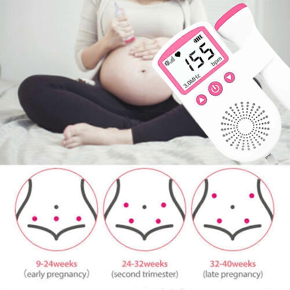 3.0MHz Doppler Fetal Heart Rate Heartbeat Monitor Battery Powered ...