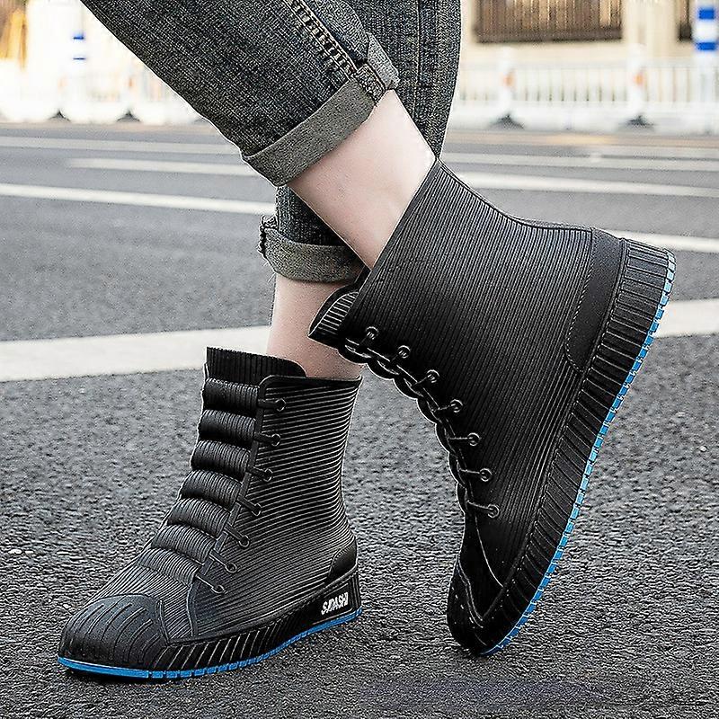 JWL-Waterproof Rain Boots for Men Rubber Shoes Fishing Husband Galoshes ...