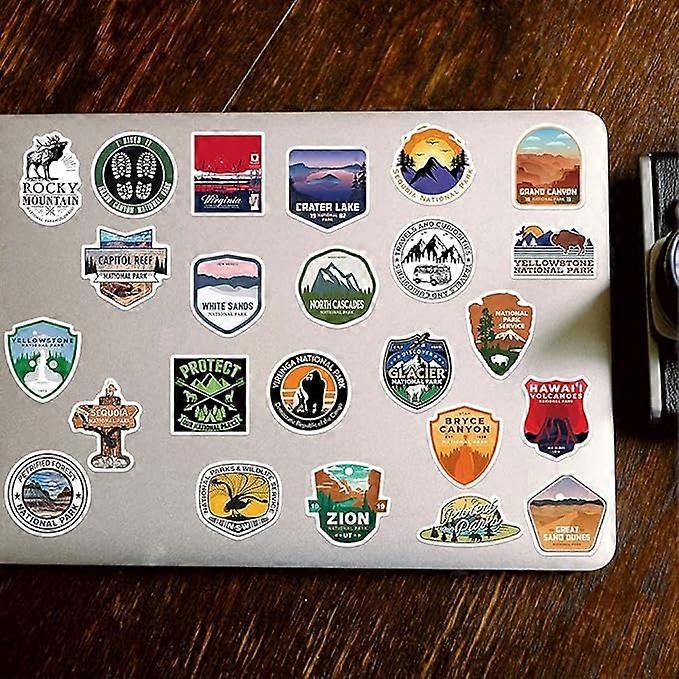 National Park Sticker Pack Set 100 pcs, Outdoor Nature Adventure Hiking ...