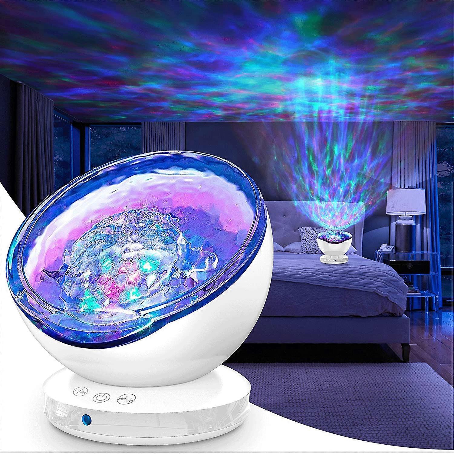 Kids Night Light Ocean Waves Projector with Remote Control, Timer, 8 ...