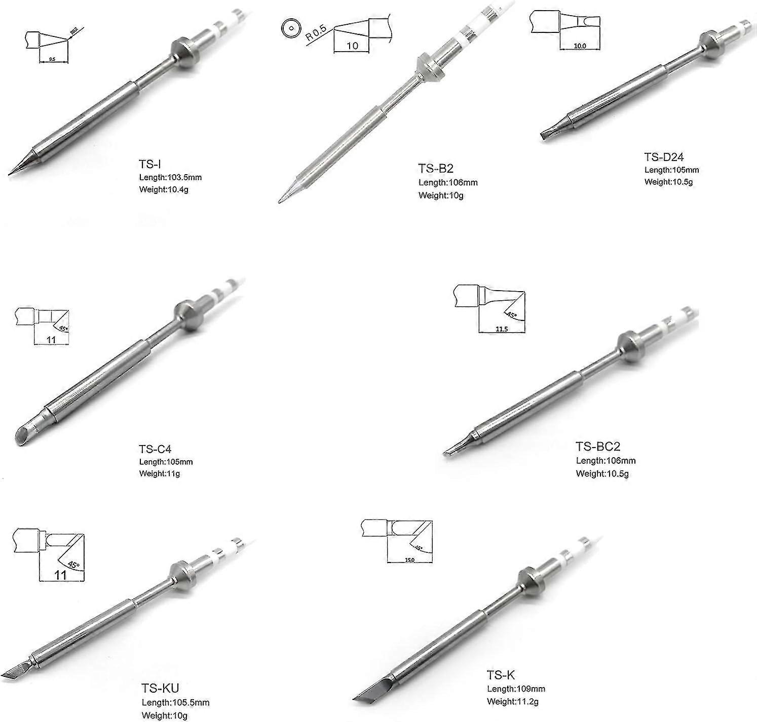 Ts100 Soldering Tips Stainless Steel Replacement Soldering Tips For ...