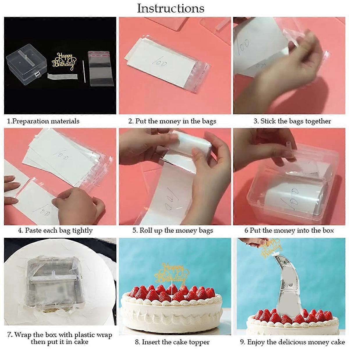 Cake Money Box Set, Money Pulling Cake Making Mold,Cake ATM Money Box ...