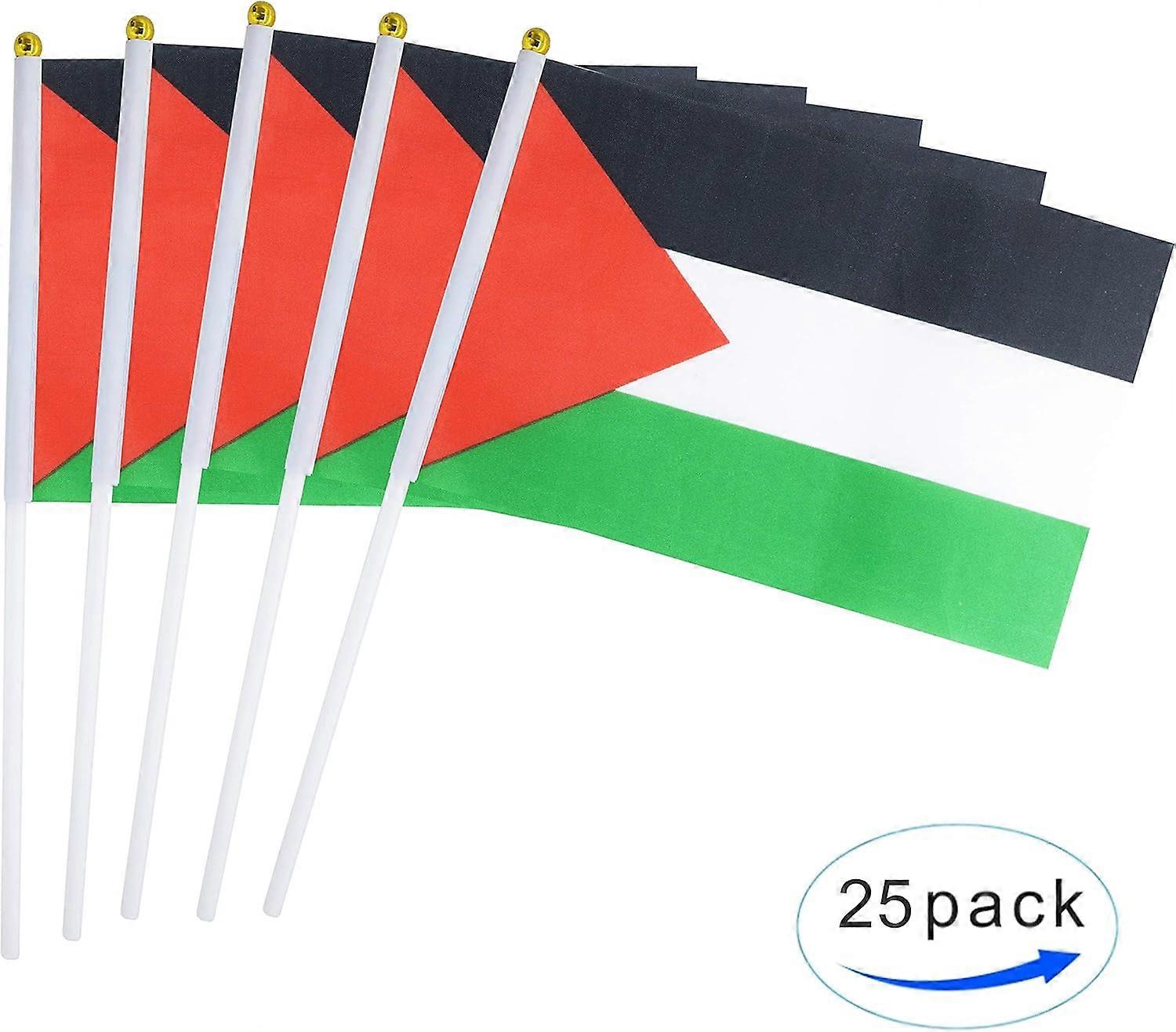 100 Pcs Hand Held Small Mini Flag Palestine Flag Palestinian Flag Stick ...
