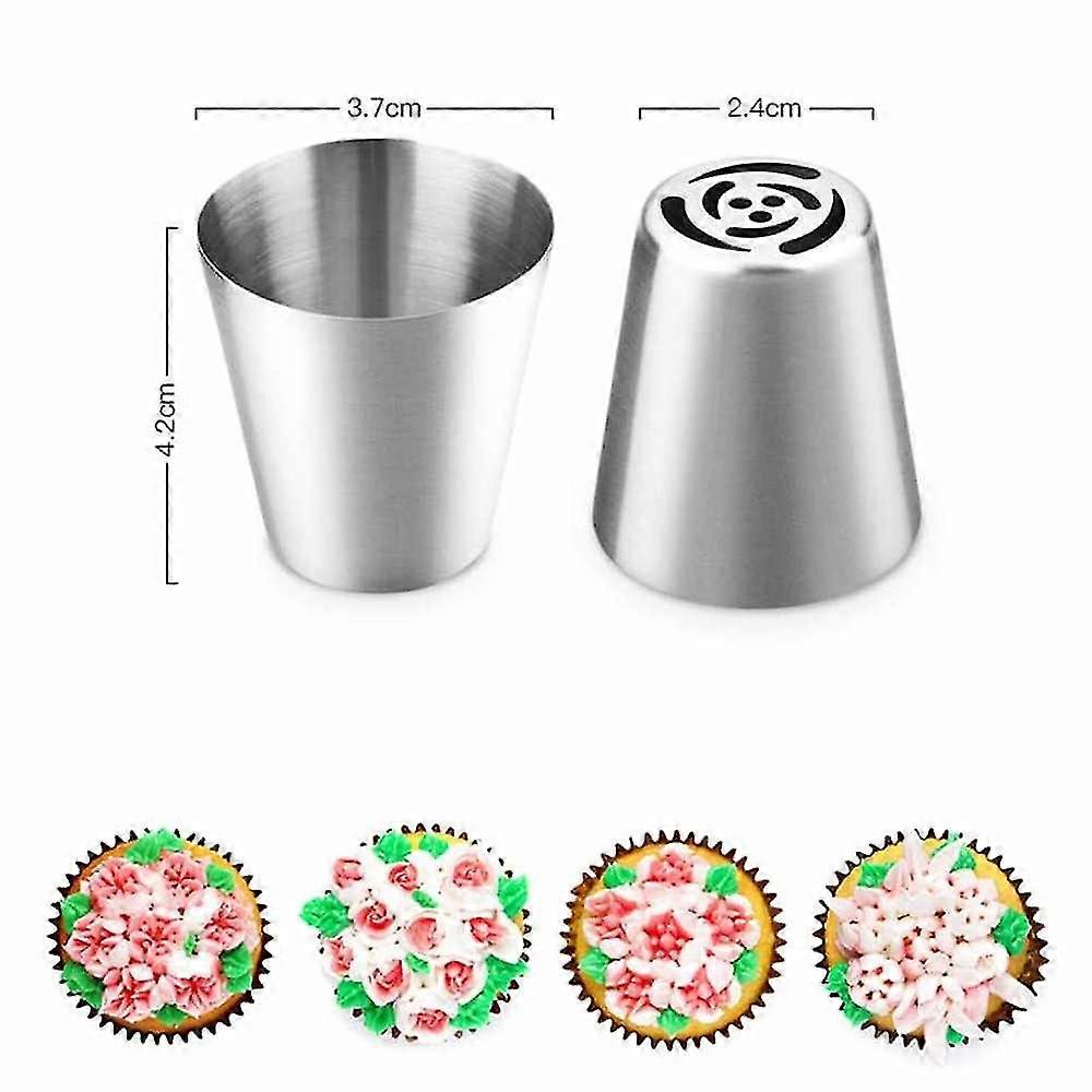 14pc/set Tulip Icing Piping Nozzles Stainless Steel Flower Cream ...