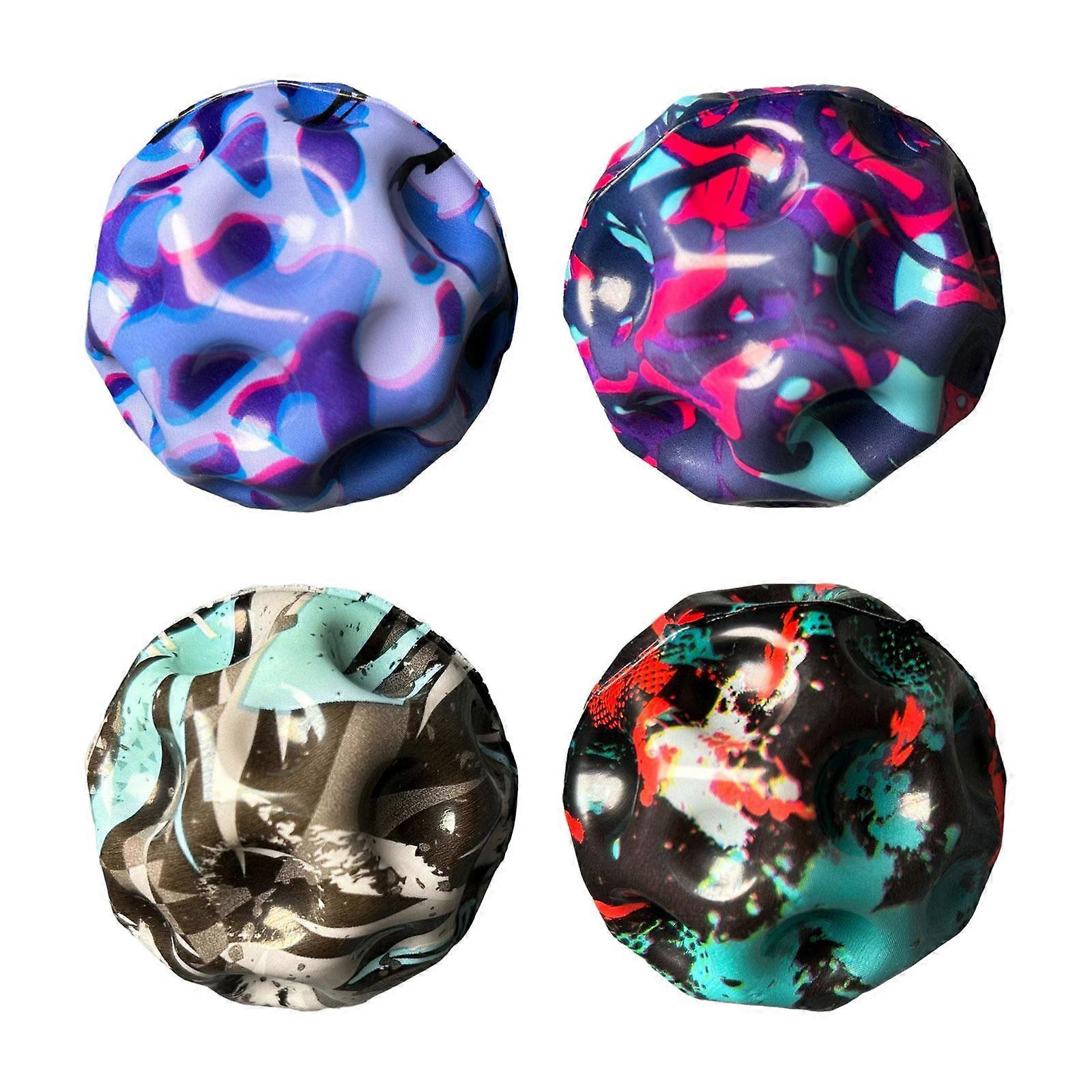 4Pcs Moon Ball, Rubber Bouncing Ball, Improve Hand Eye Coordination ...