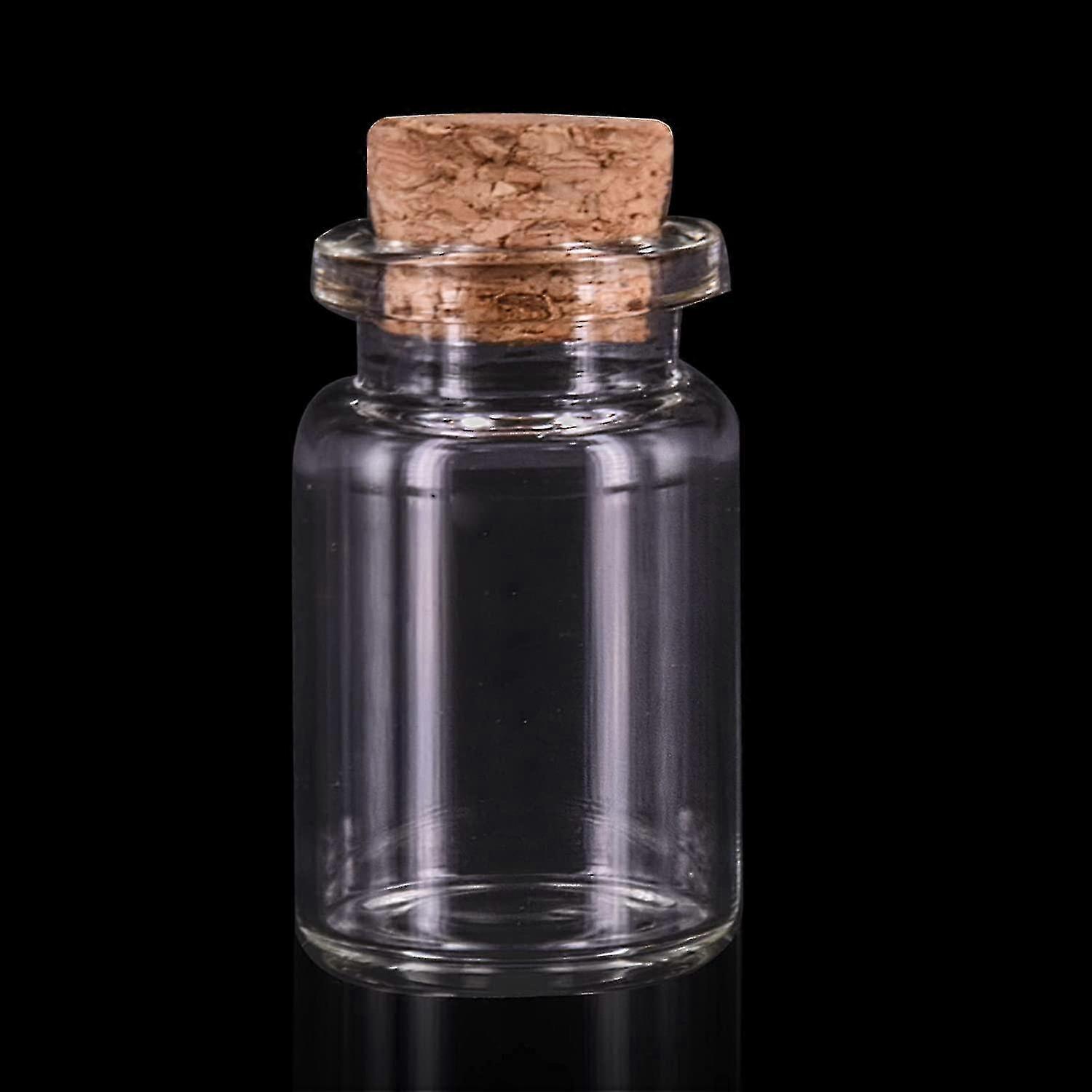 10 Pcs Small Glass Bottles With Cork Lids, Mini Glass Bottles With ...