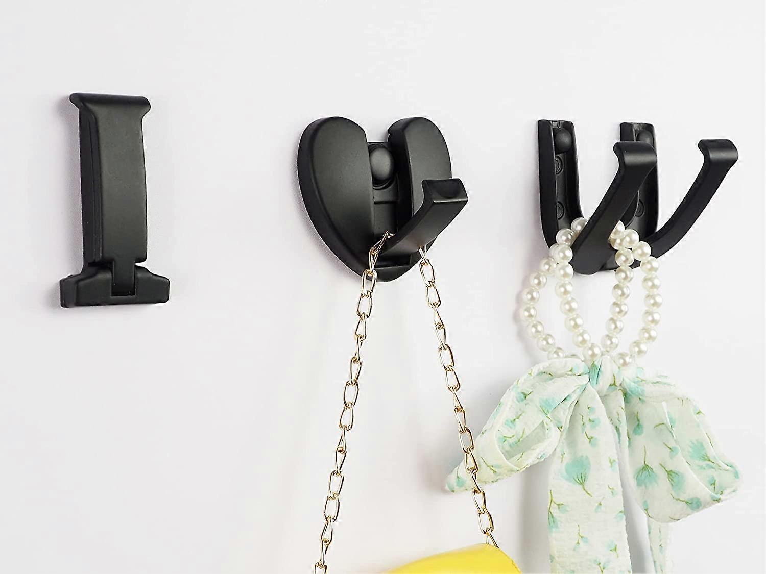 Foldable Coat Hooks, Heart Shape Aluminum Alphabet Letter "I""U" Wall ...