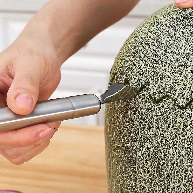 Stainless Steel Watermelon Fruit Cut Double Head Pulp Spoon Fruit ...