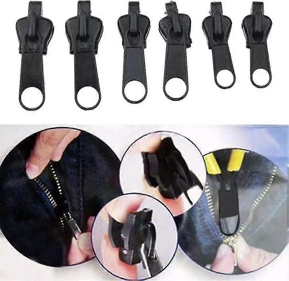 Fix A Zipper 6 Pack Zip Rescue Instant Repair Kit Replacement Black ...