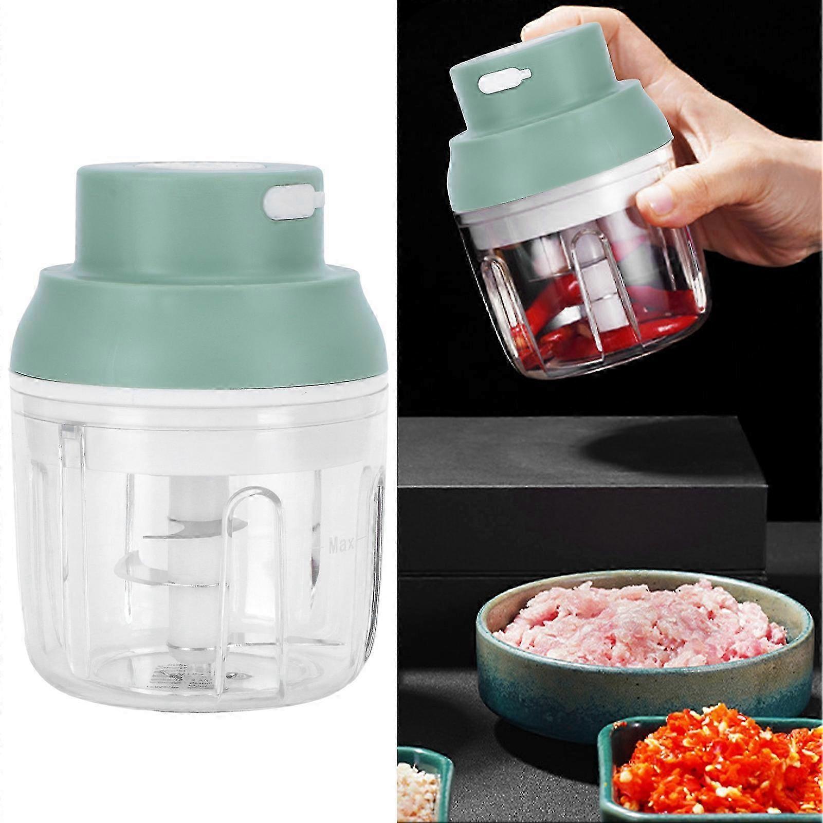 Mini Vegetable Cutter 250ml Electric Garlic Masher Crusher Grinder ...