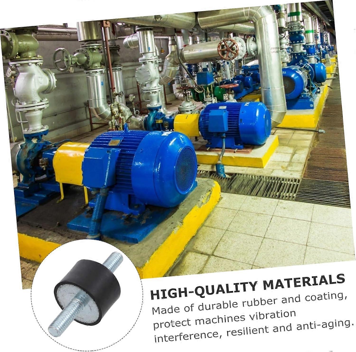 4 Pieces M10 Rubber Shock Absorber Double External Thread Rubber Anti ...