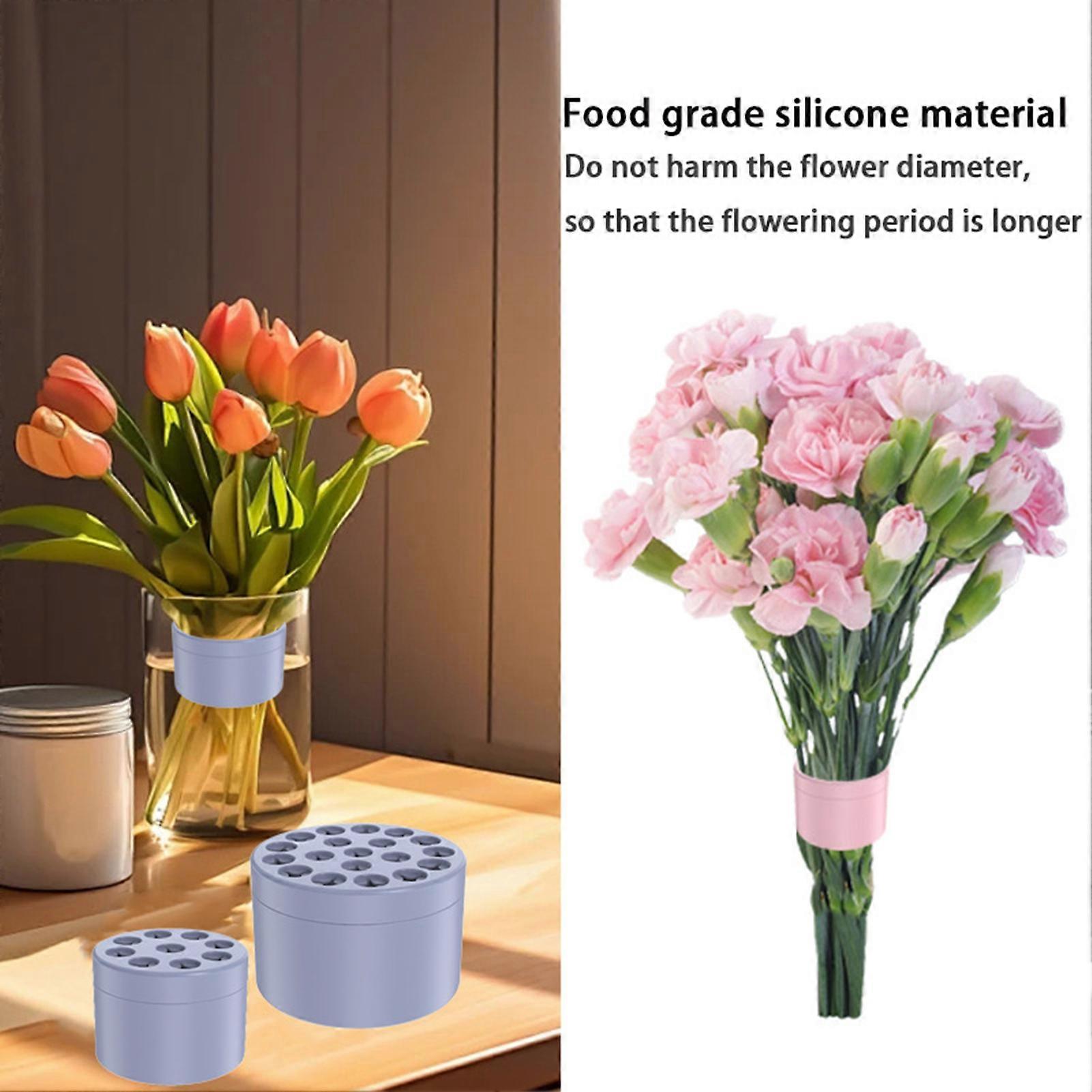 Silicone Spiral Stem Holder Vase Insert Flower Arranger Bouquet Twister ...