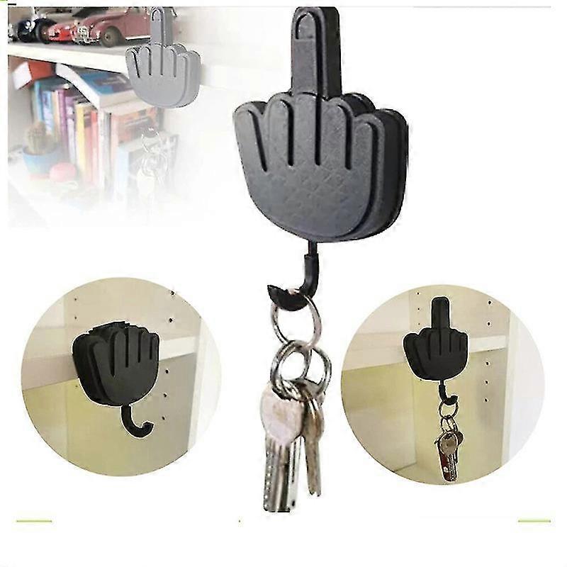 Middle Finger Key Hanging Self-Adhesive Key Hook Door Wall Entrance ...