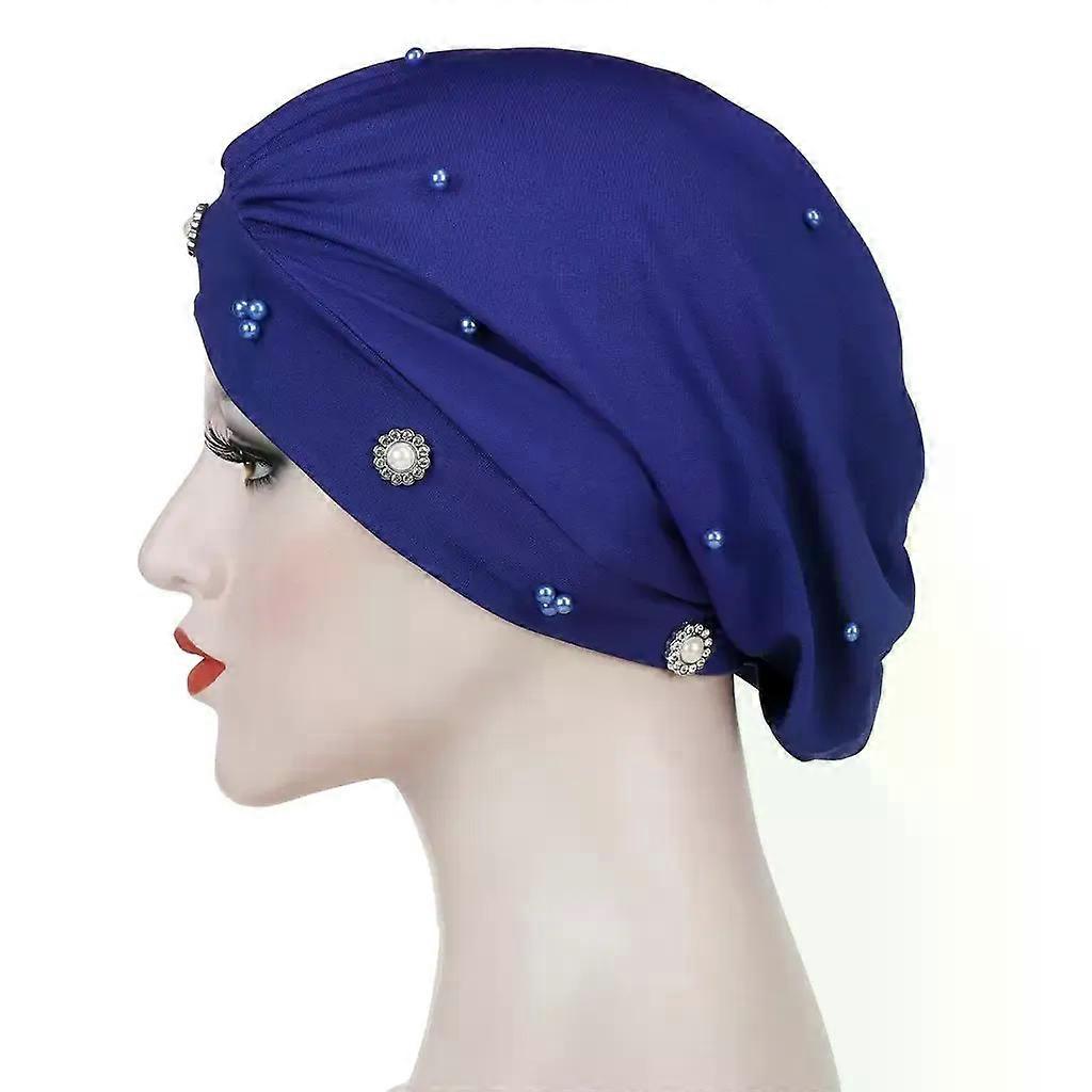 New Women Muslim Beads Cap Hat Bonnet Turban Headscarf Wrap Cap Hair ...