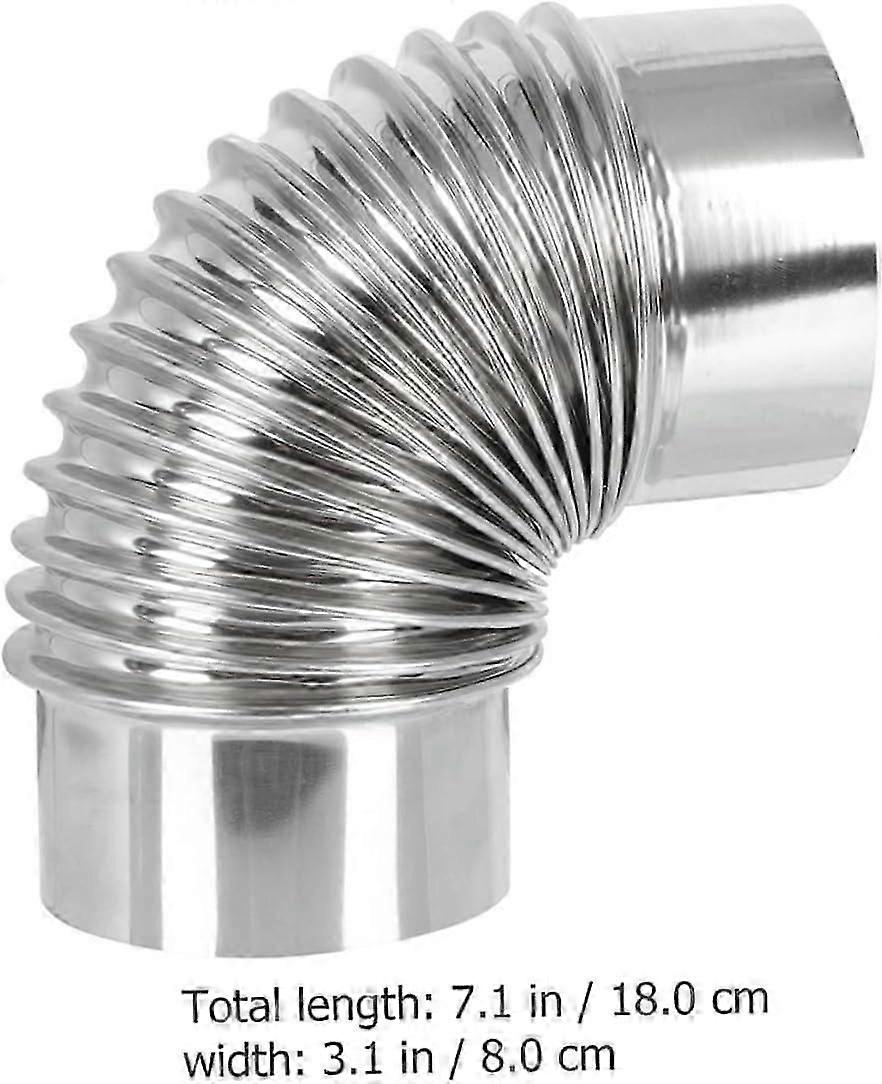 Stove Pipe 6 Inch 3pcs Chimney Exhaust Pipe Wood Stove Flue 90 Degree ...