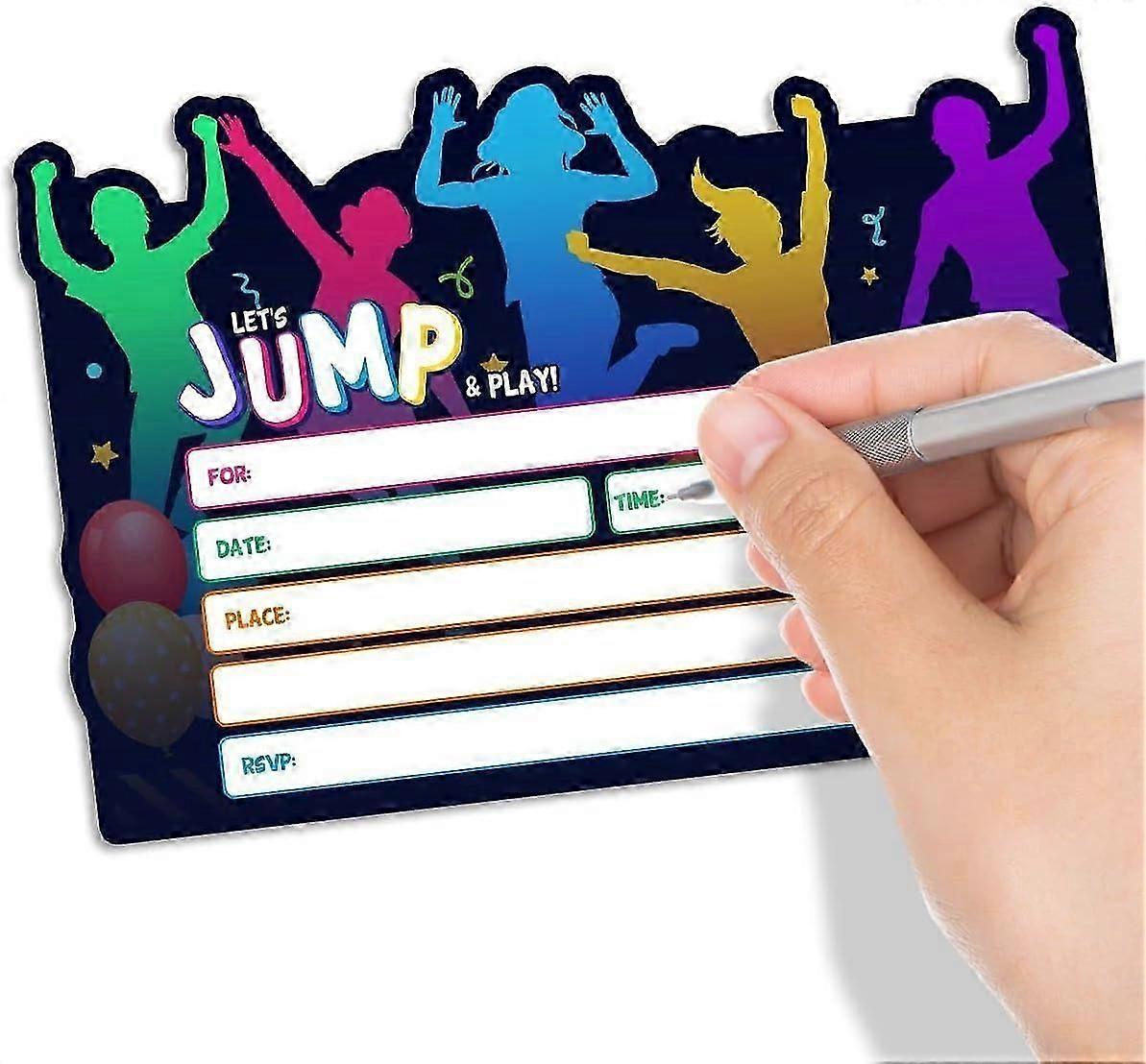 Jumping Theme Birthday Party Invitations,Trampoline Jump Birthday ...
