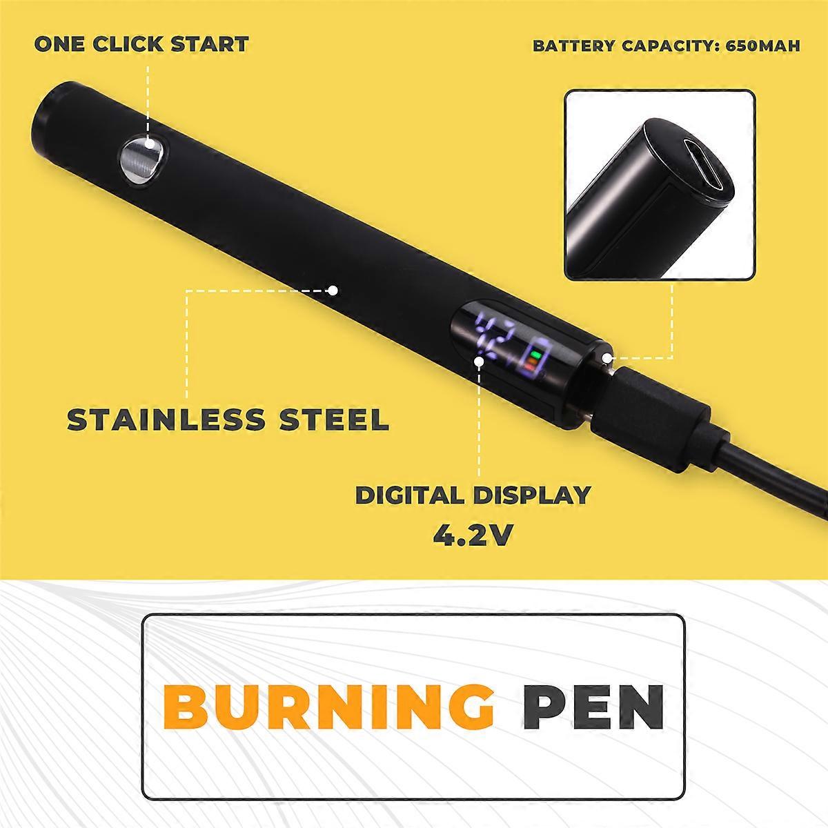 510 Thread Battery Cart Pen Headless Electric Soldering Iron Black ...